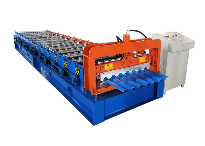 Trapezoidal Sheet Metal Roll Forming Machines Single Layer Type Easy ...